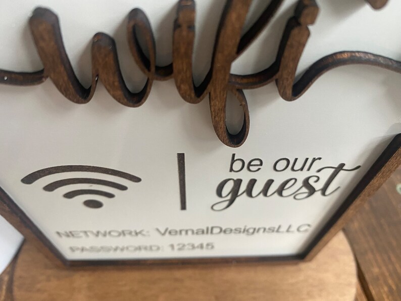 Wifi Network Password Sign Guest Wifi Password Air BNB - Etsy