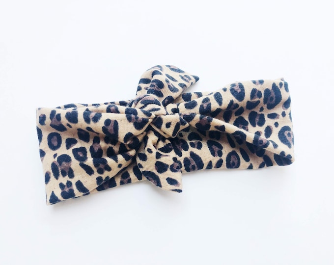 Leopard Cheetah Animal Print Knot Headband Turban Girls - Etsy