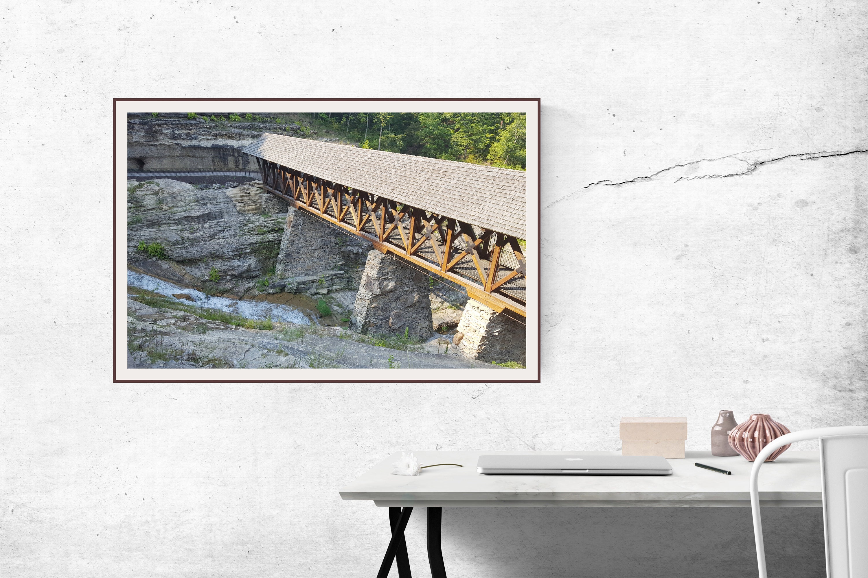 Covered Bridge Downloadable Printable Art Wall Art Urban Photography ...