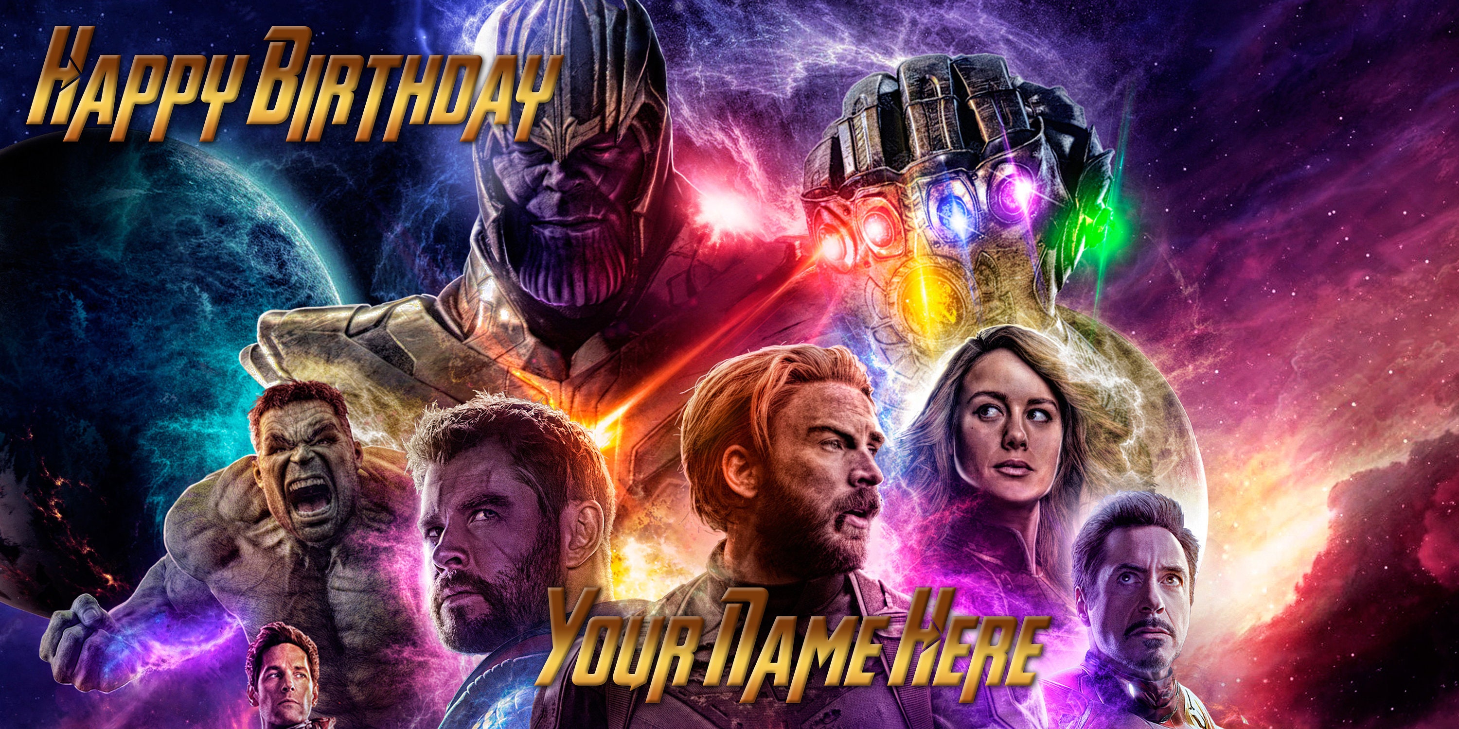 Avengers Endgame Personalized Banner 48" X 24" - Etsy