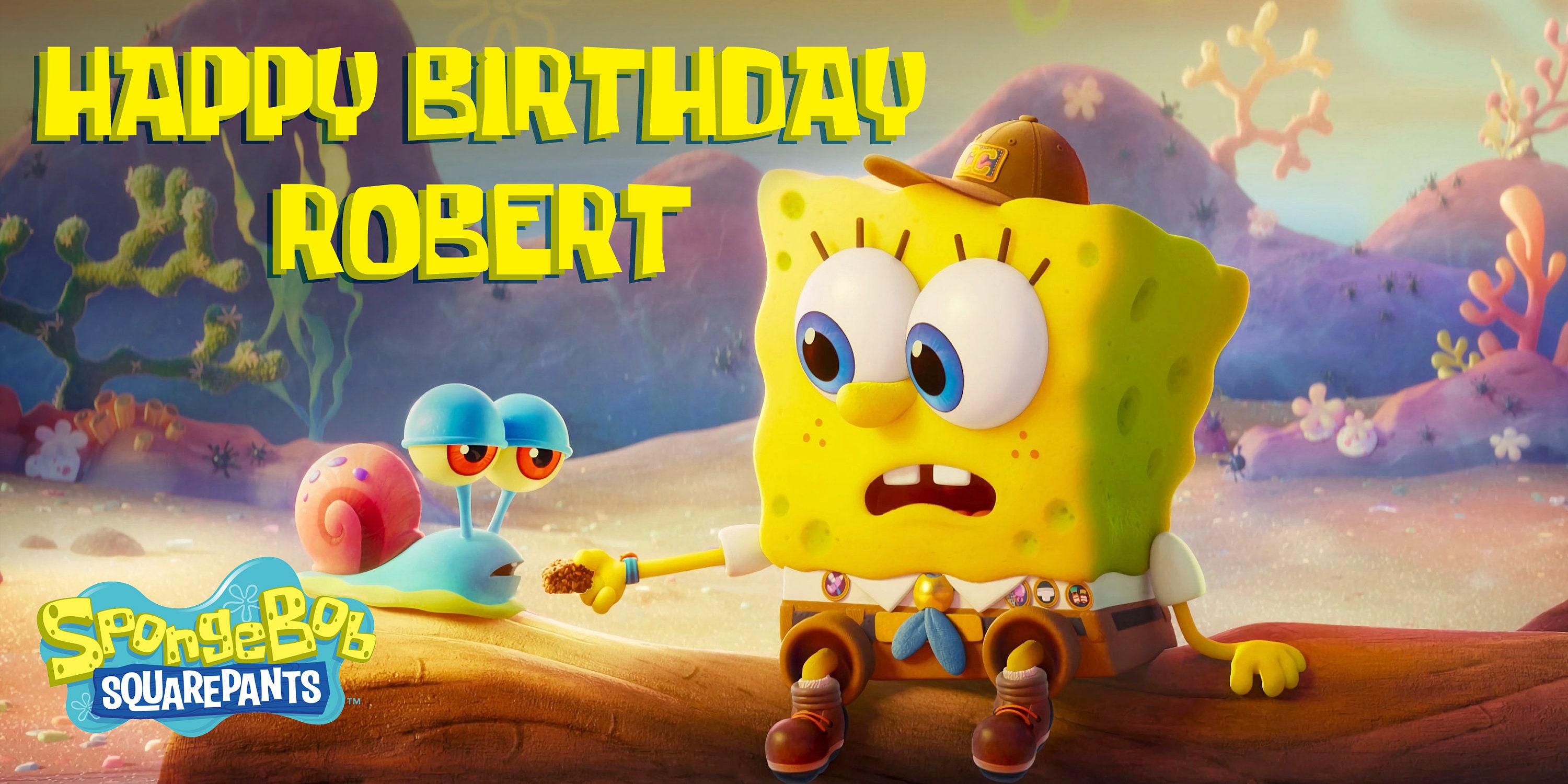 Spongebob New Movie Personalized Banner 48" X 24" - Etsy