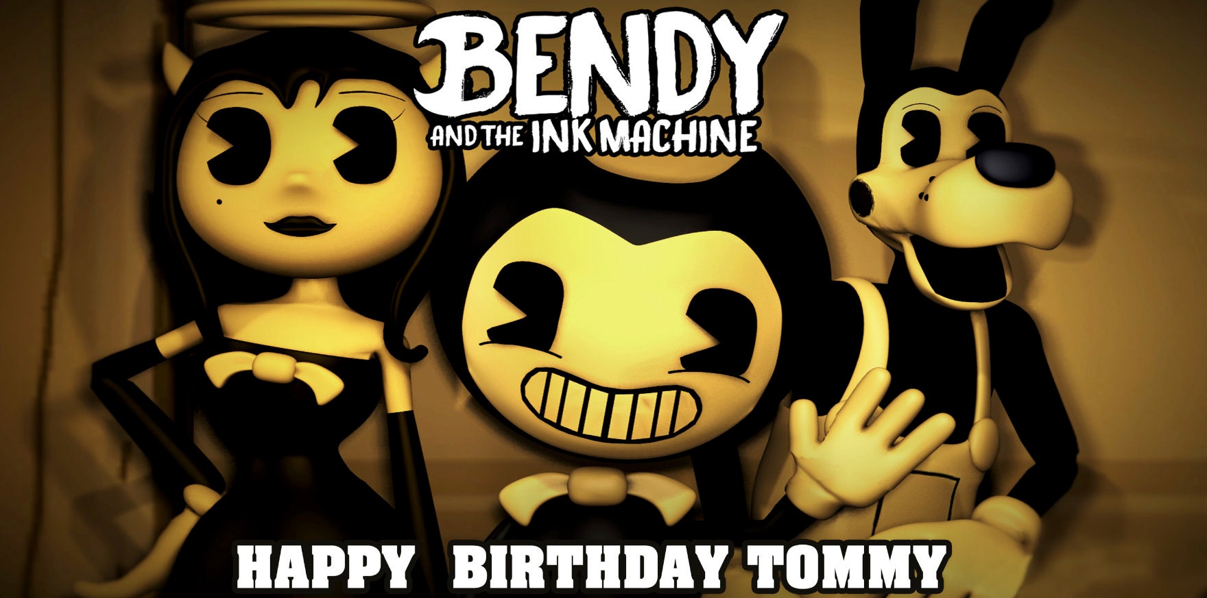 Bendy and the Ink Machine Personalized Banner 48" X 24" - Etsy