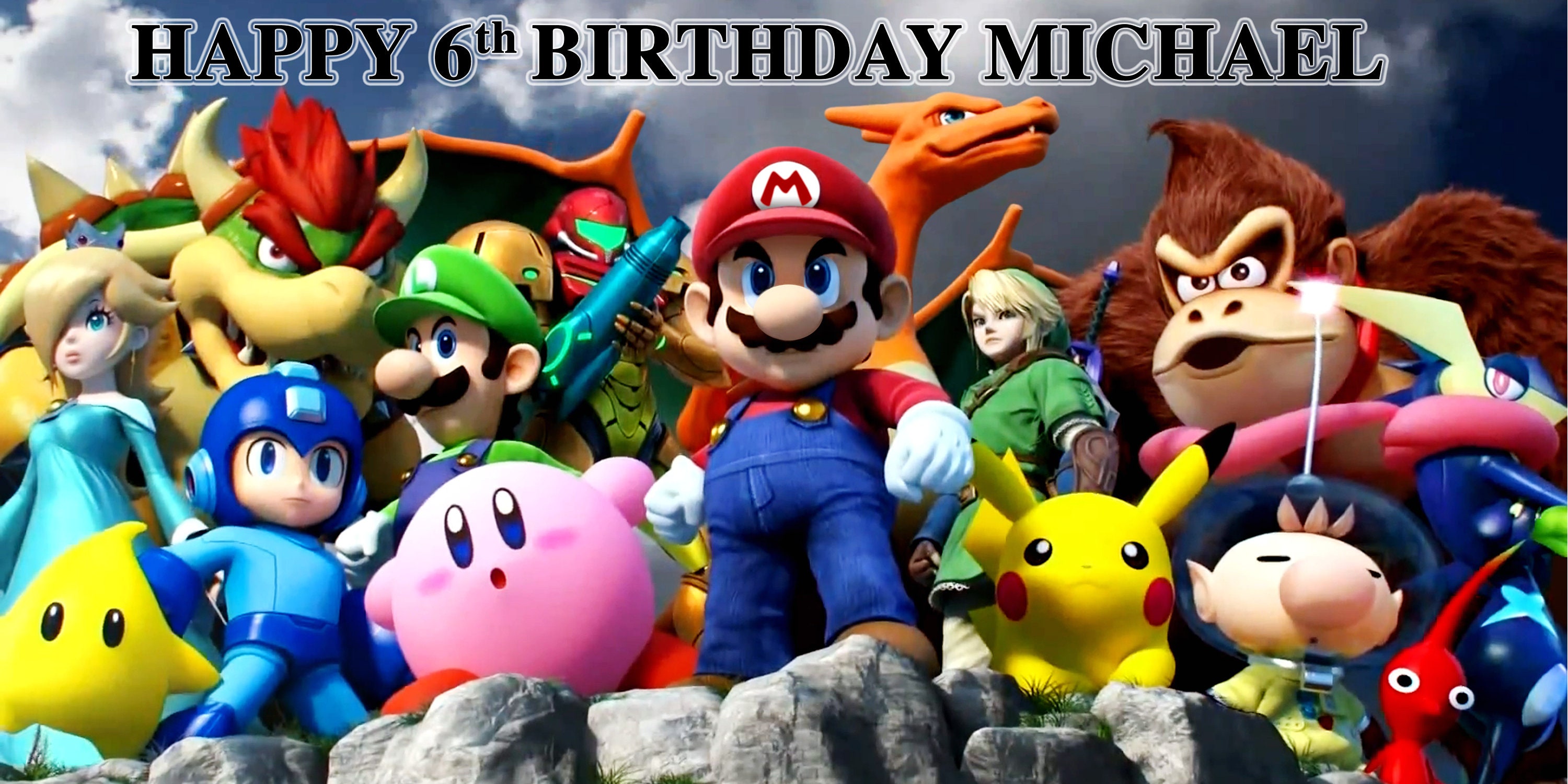 Super Smash Bros. Ultimate Personalized Banner 48" X 24" - Etsy