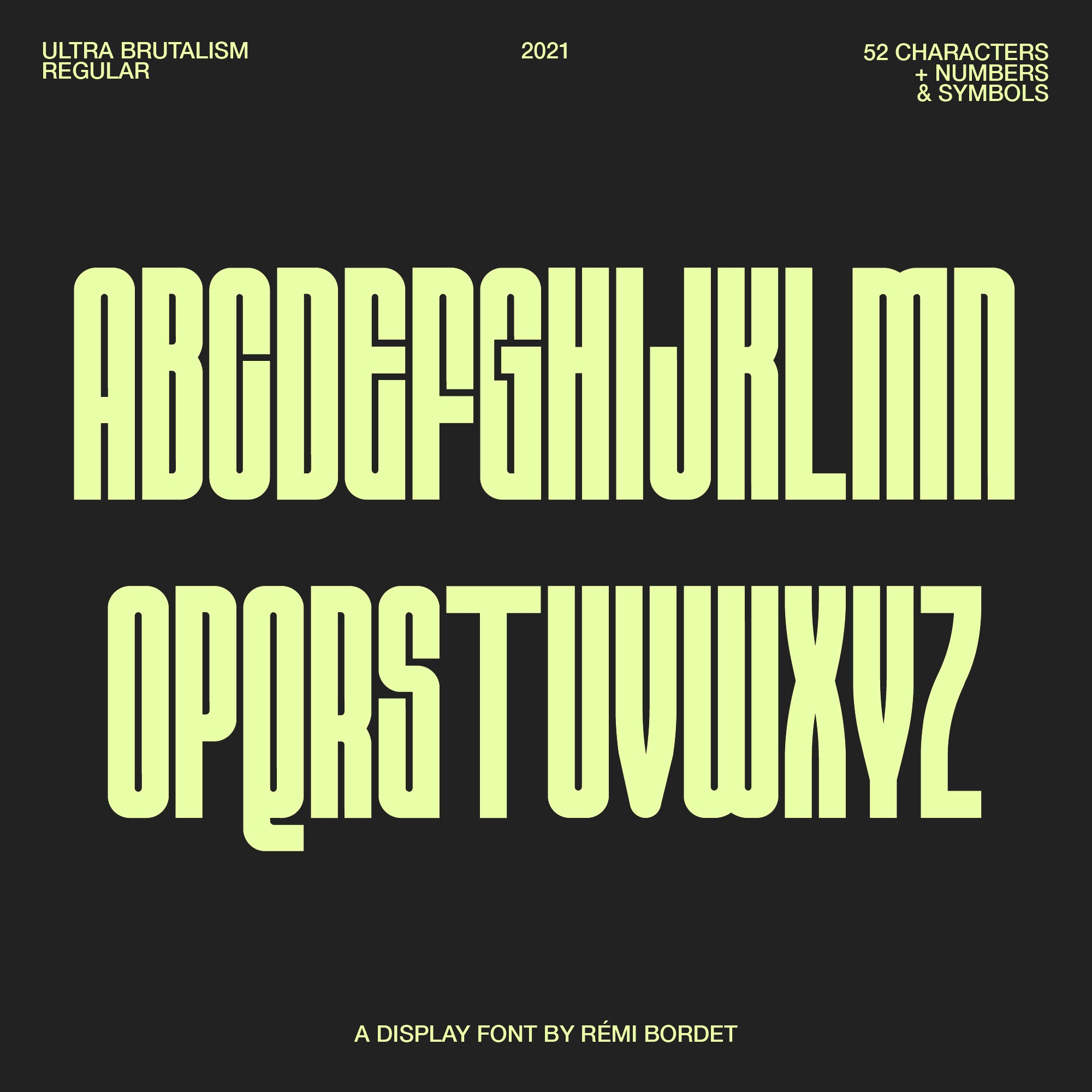 Ultra Brutalism Typeface - Etsy France