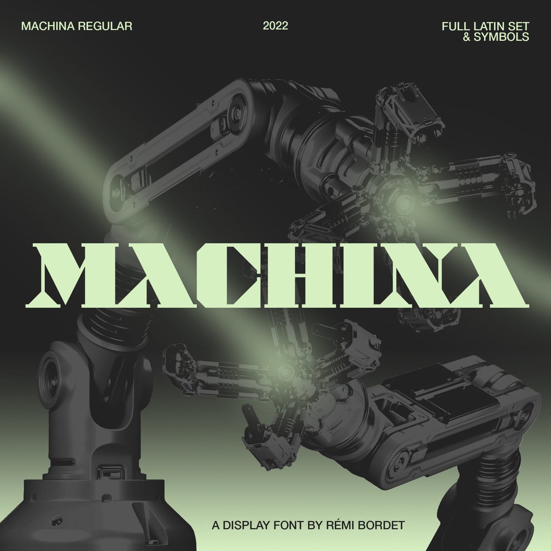 Machina Typeface - Etsy