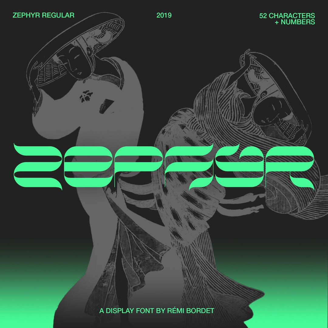 Zephyr Typeface - Etsy