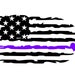 Thin Purple Line Flag Decal,purple Thin Line Flag Decal,purple Line ...