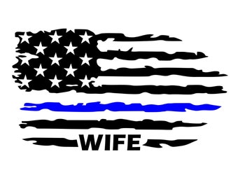 Blue Line Retired Reflective or Matte Vinyl Decal Sticker or - Etsy