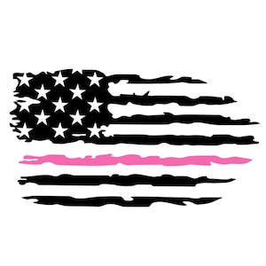 Thin Pink Line Flag,pink Thin Line Flag,breast Cancer Awareness,breast ...