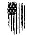 Thin Grey Line Vertical Flag Decal, Vertical Grey Line Flag Decal ...
