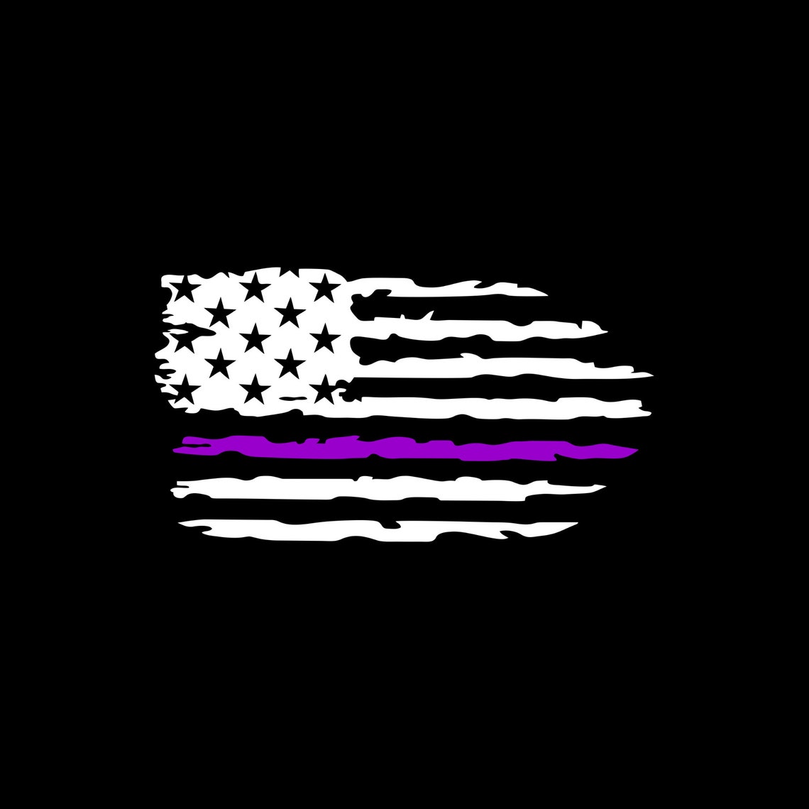 Thin Purple Line Flag Decalpurple Thin Line Flag Decalpurple | Etsy