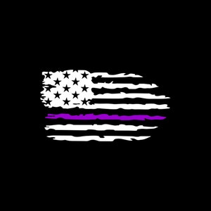 Thin Purple Line Flag Decal,purple Thin Line Flag Decal,purple Line ...
