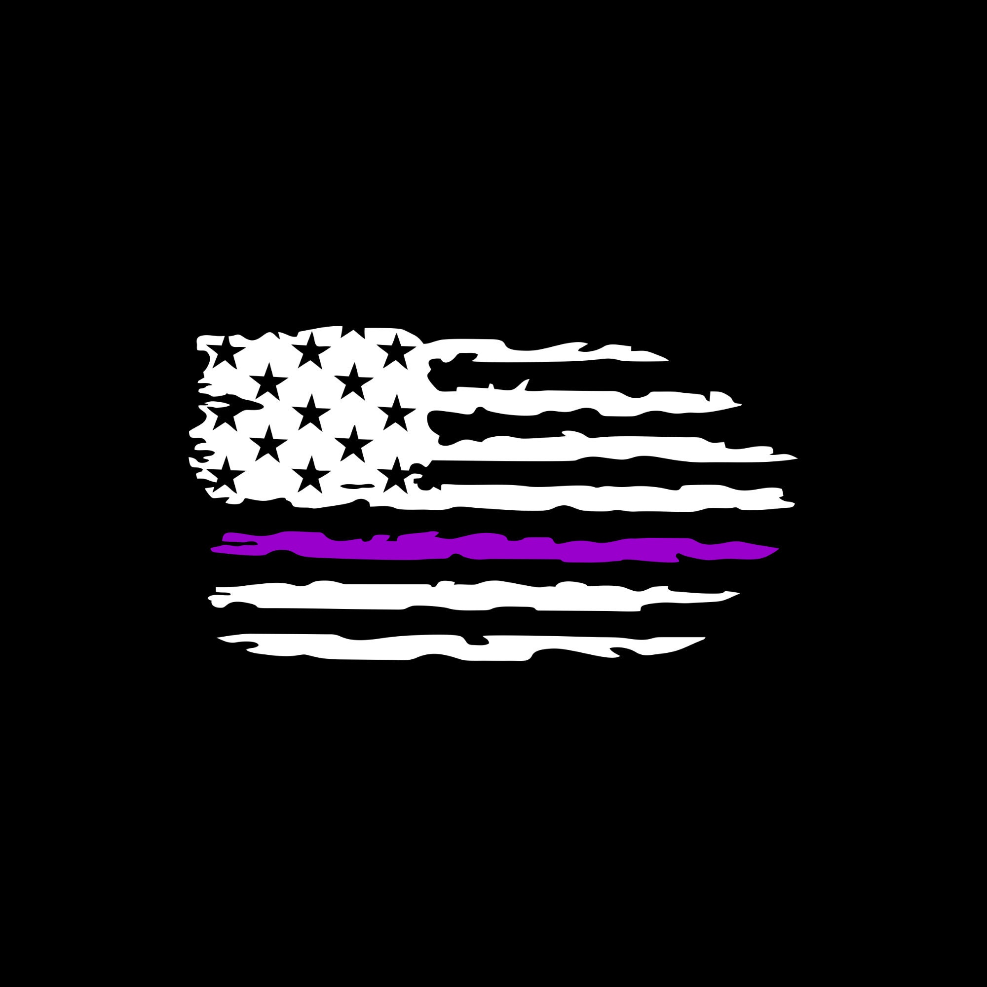 Thin Purple Line Flag Decalpurple Thin Line Flag Decalpurple | Etsy
