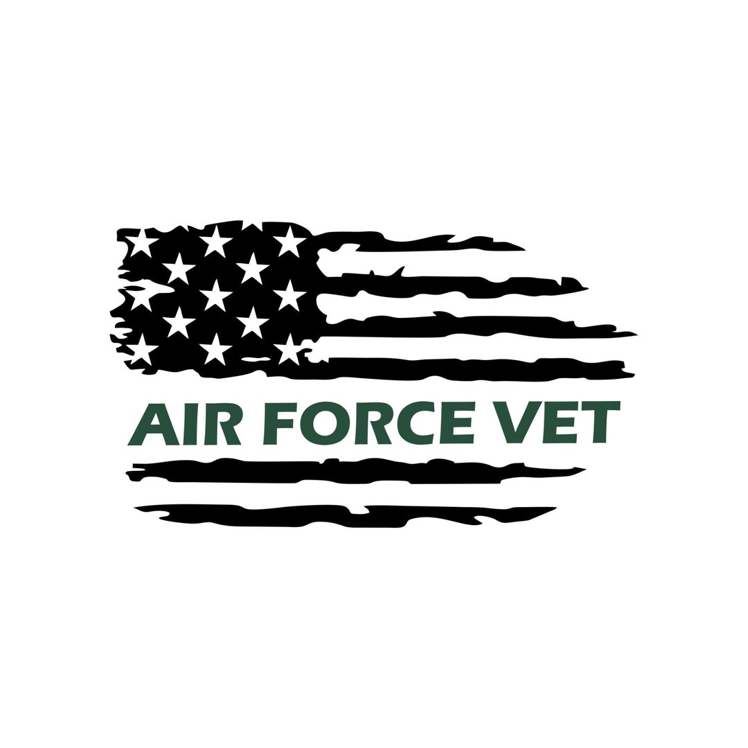 Air Force Veteran Vinyl Decal,air Force Flag,air Force Flag Decal,thin ...