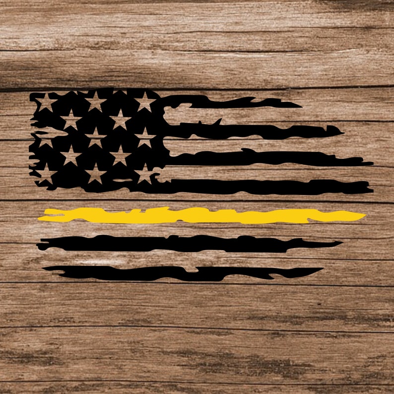 Thin Yellow Line Flag,dispatcher Flag,911 Flag,distressed Yellow Line ...