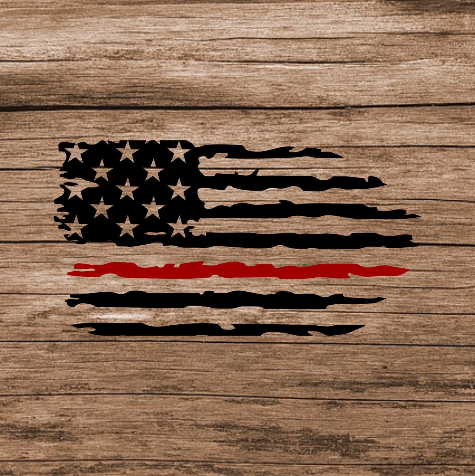 Thin Red Line Flagthin Red Line Decalfirefighter - Etsy