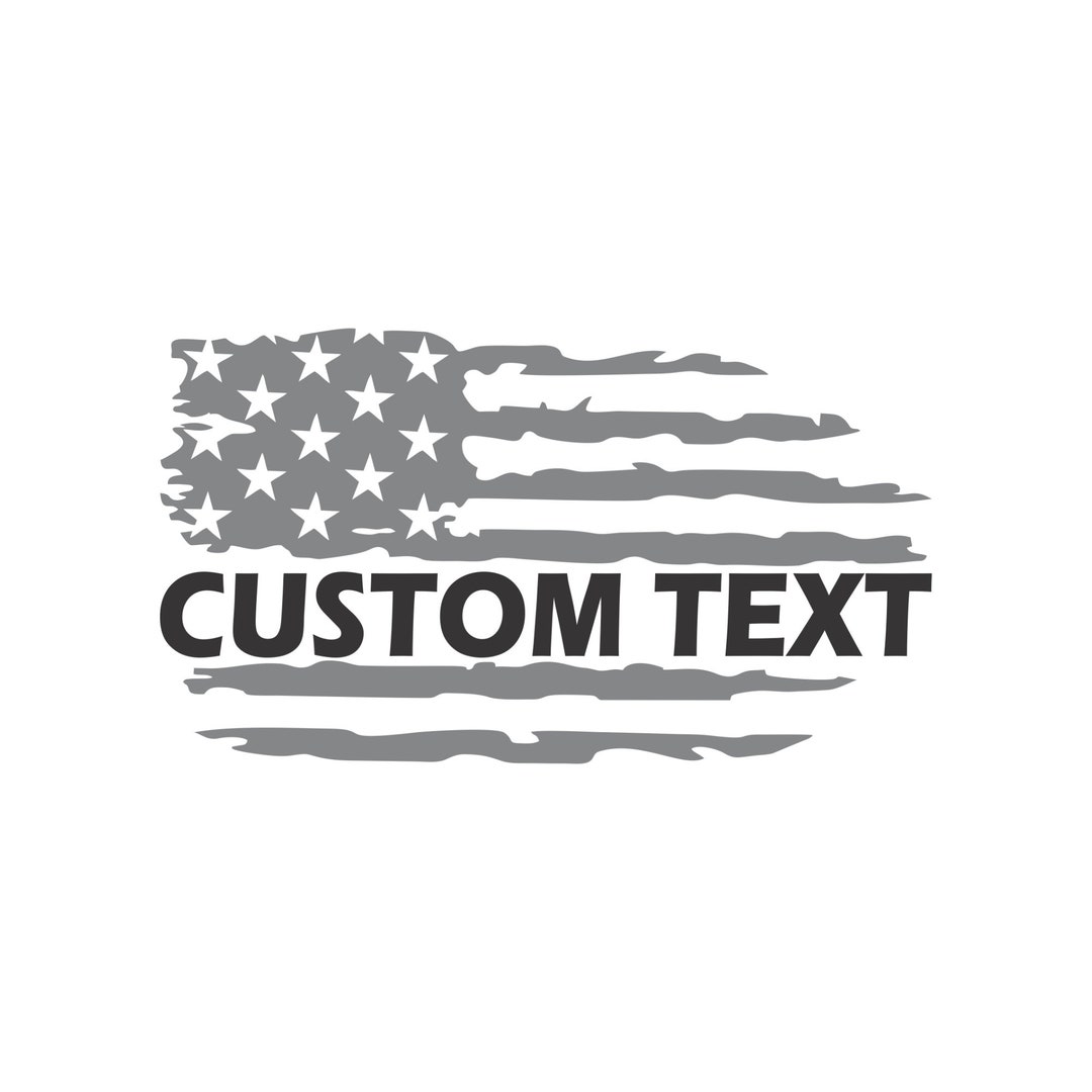 PERSONALIZED USA Flag,personalized American Flag,custom Text Flag Decal ...