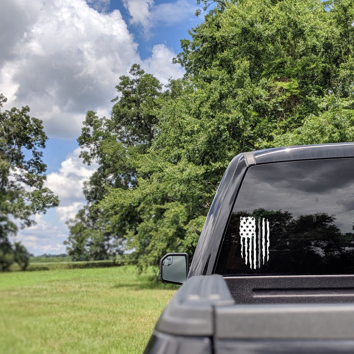 Thin Grey Line Vertical Flag Decal Vertical Grey Line Flag | Etsy