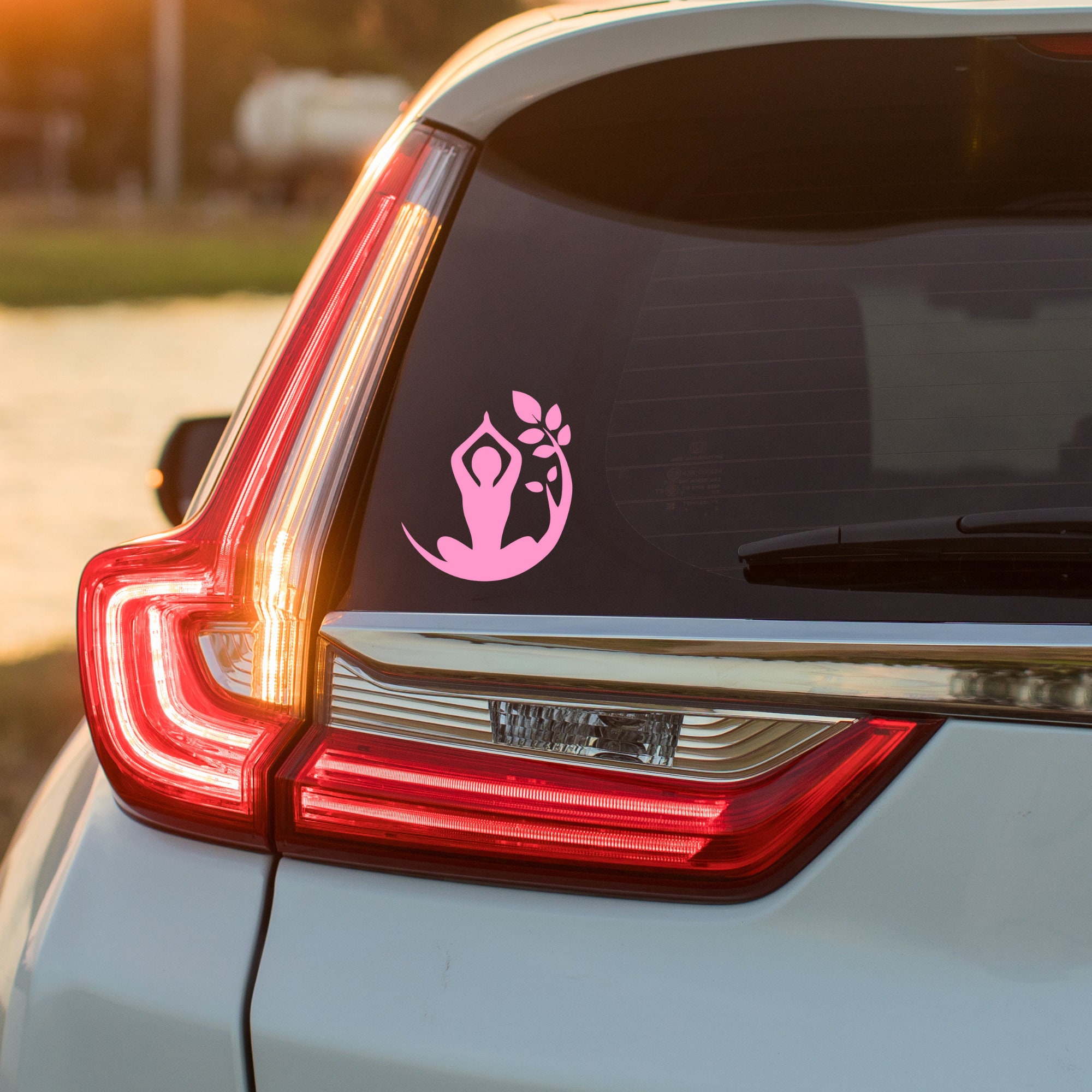 Yoga Vinyl Decalsitting Yoga Pose Decalvinyasa Yoga | Etsy