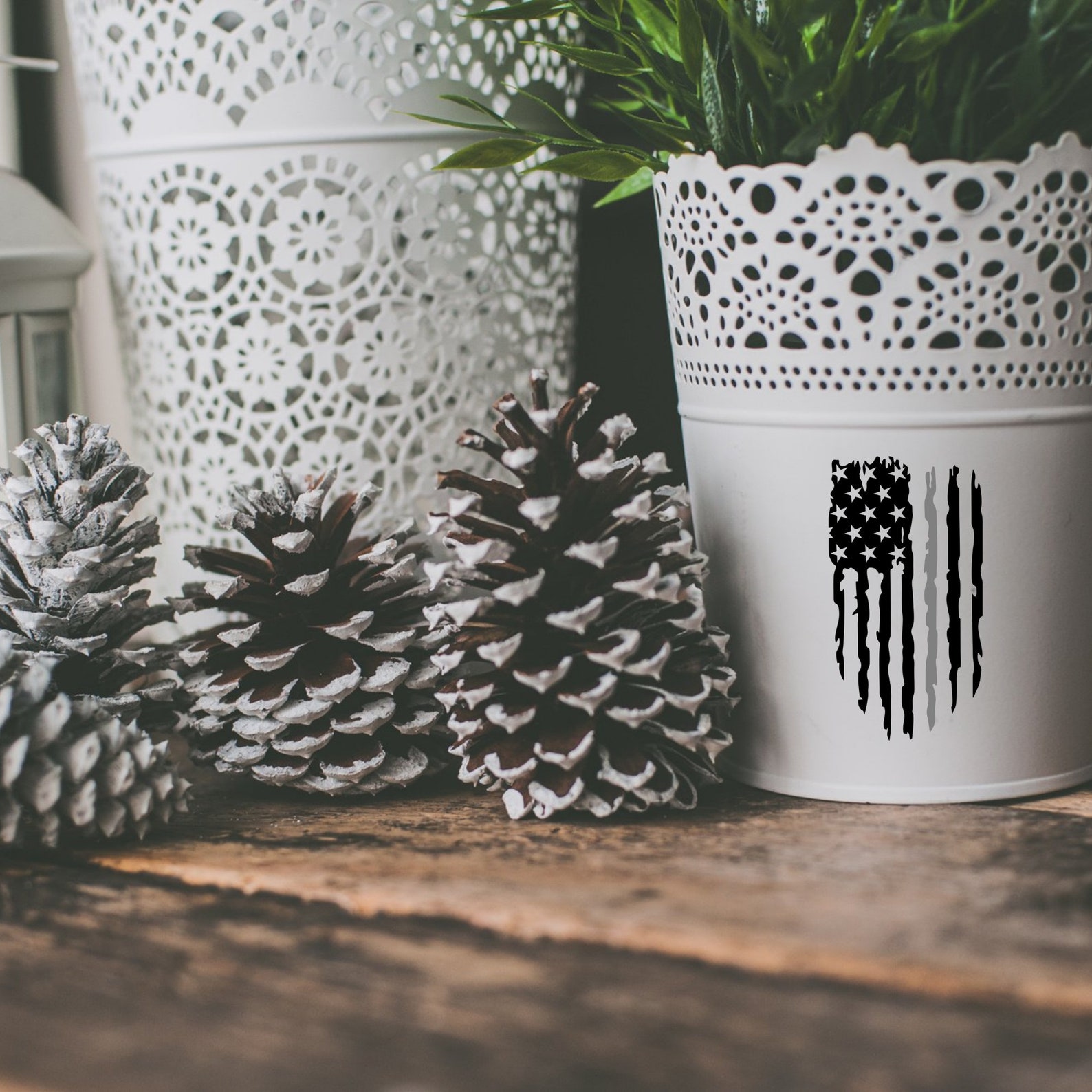 Thin Grey Line Vertical Flag Decal Vertical Grey Line Flag - Etsy