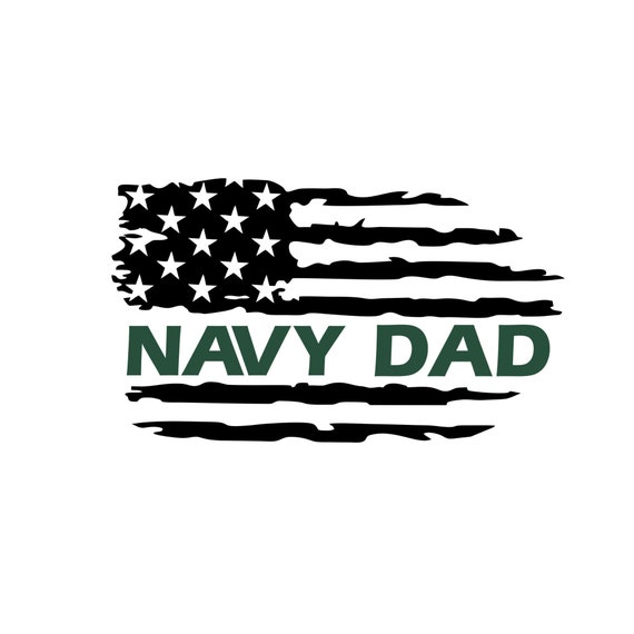 Navy Dad Flag Decalmilitary Family Flagus Navy Flagus Navy | Etsy