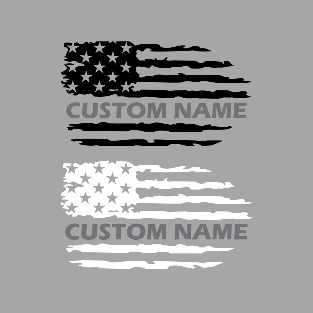 PERSONALIZED Thin Grey Line Flag,personalized Grey Thin Line Flag ...