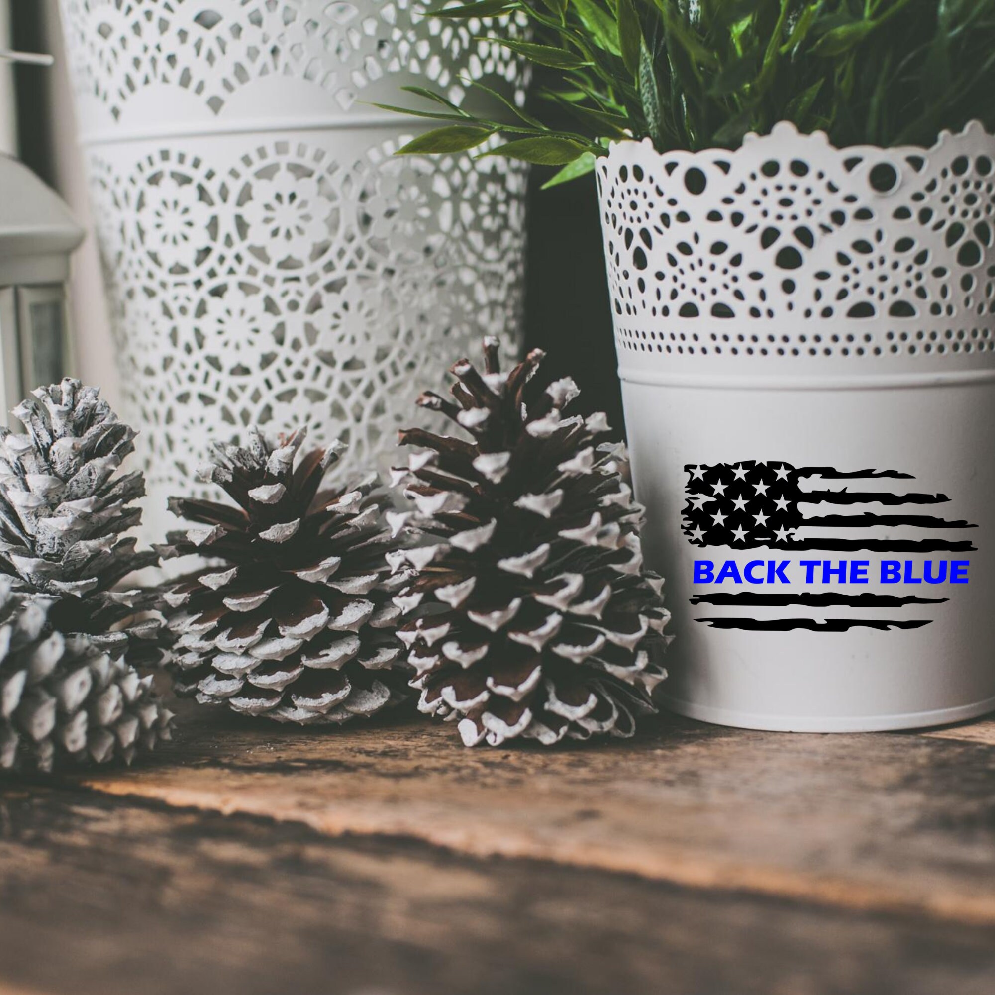 Back the Blue Vinyl Decalthin Blue Line Decalback the Blue | Etsy