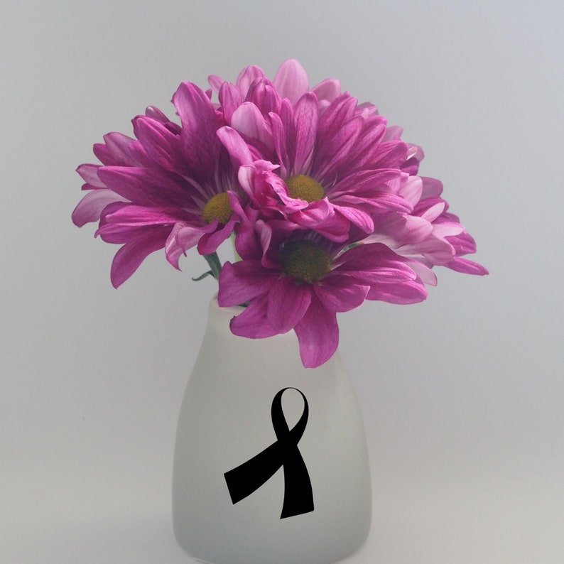 Melanoma Cancer Ribbonmelanoma Cancer Awareness Ribbonskin - Etsy