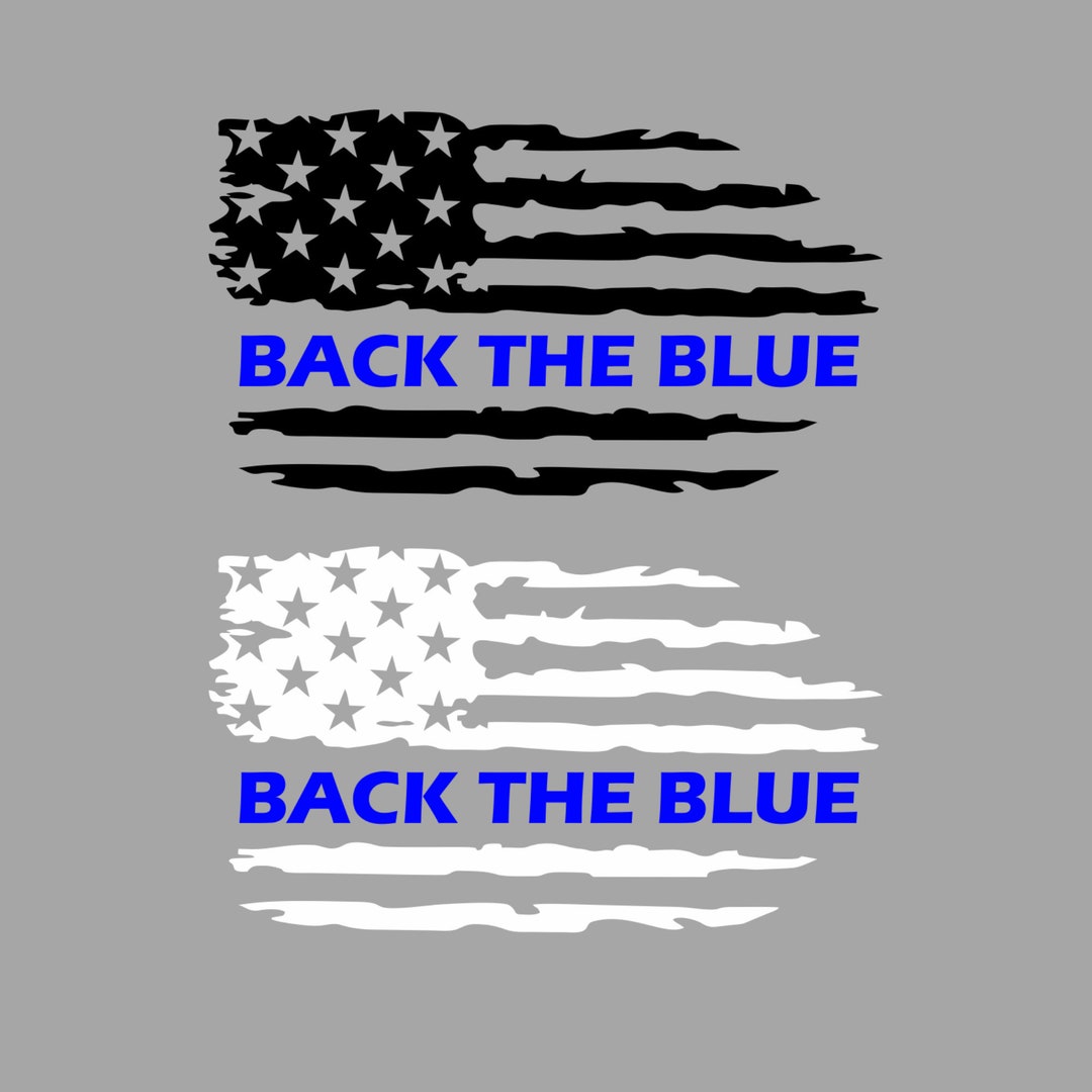 Back the Blue Vinyl Decal,thin Blue Line Decal,back the Blue Decal,blue ...