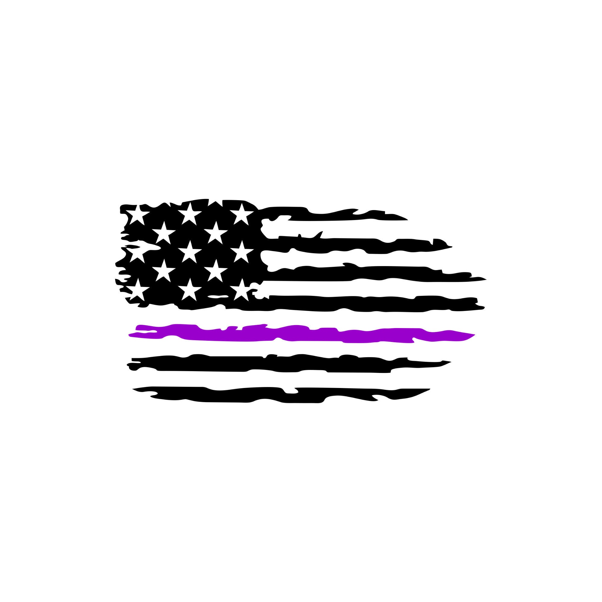 Thin Purple Line Flag Decalpurple Thin Line Flag Decalpurple | Etsy