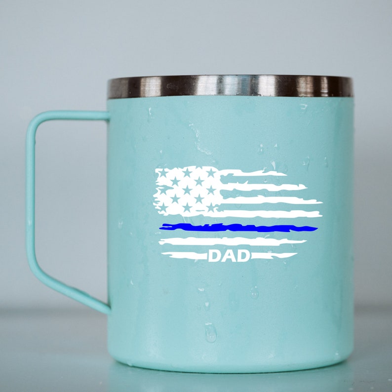 Thin Blue Line Dad Decalthin Blue Line Flag Decallaw - Etsy