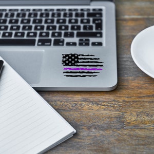 Thin Purple Line Flag Decal,purple Thin Line Flag Decal,purple Line ...