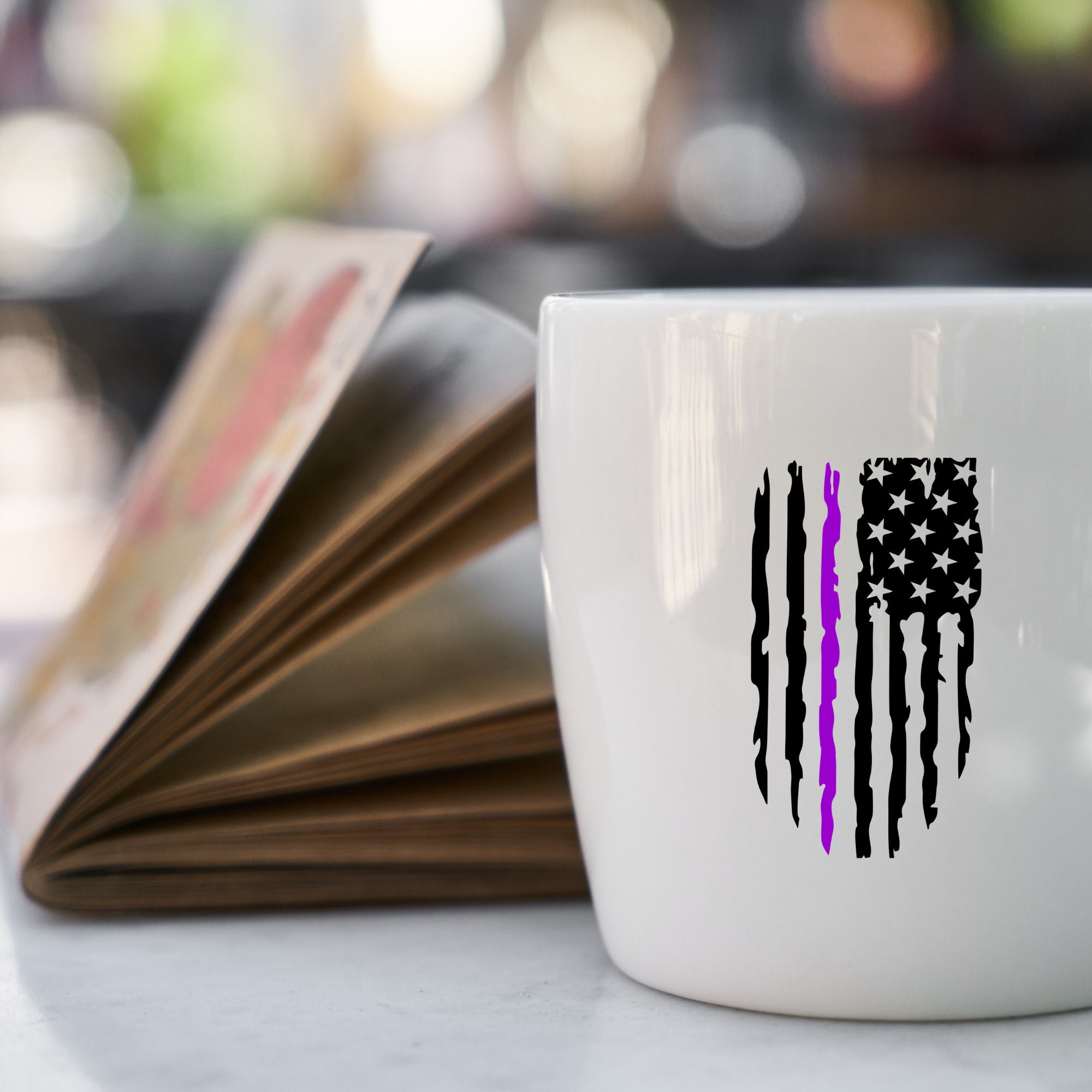 Thin Purple Line Flag Decalpurple Thin Line Flag Decalpurple | Etsy