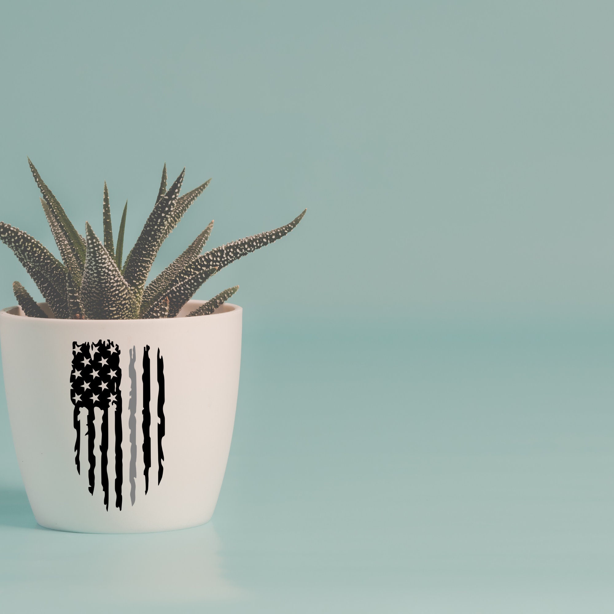 Thin Grey Line Vertical Flag Decal Vertical Grey Line Flag | Etsy