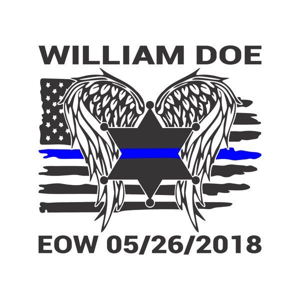 End of Watch Flag Decal - Etsy