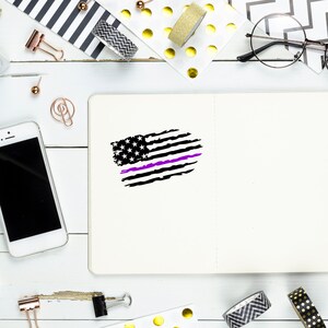 Thin Purple Line Flag Decal,purple Thin Line Flag Decal,purple Line ...