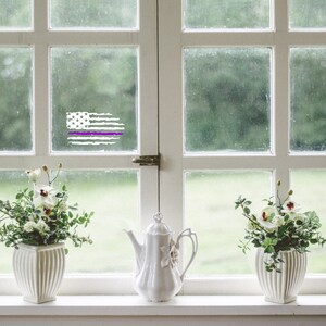 Thin Purple Line Flag Decal,purple Thin Line Flag Decal,purple Line ...