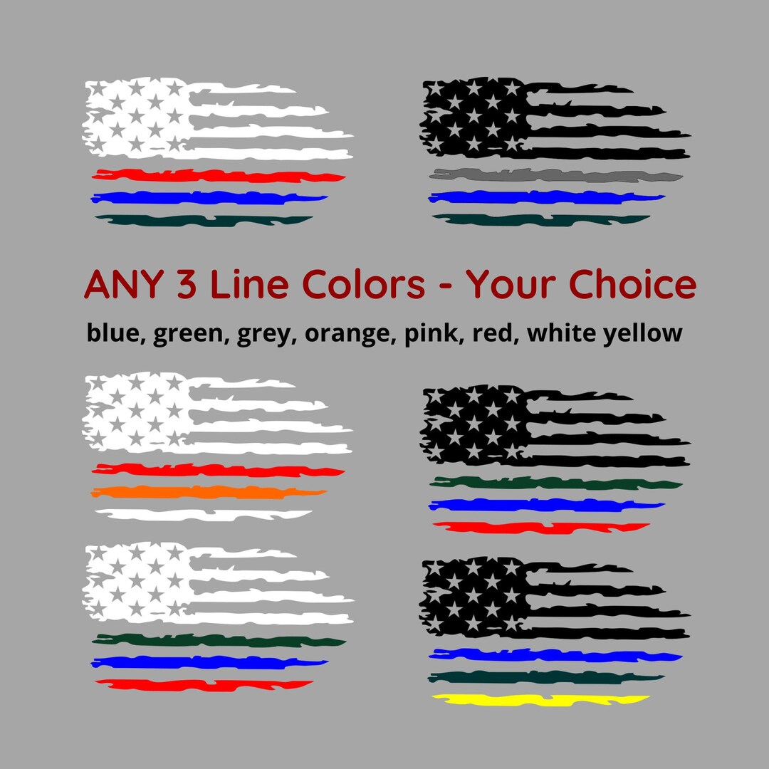 Custom 1st Responder Flag Decal,custom Essential Worker Flag Decal,thin ...