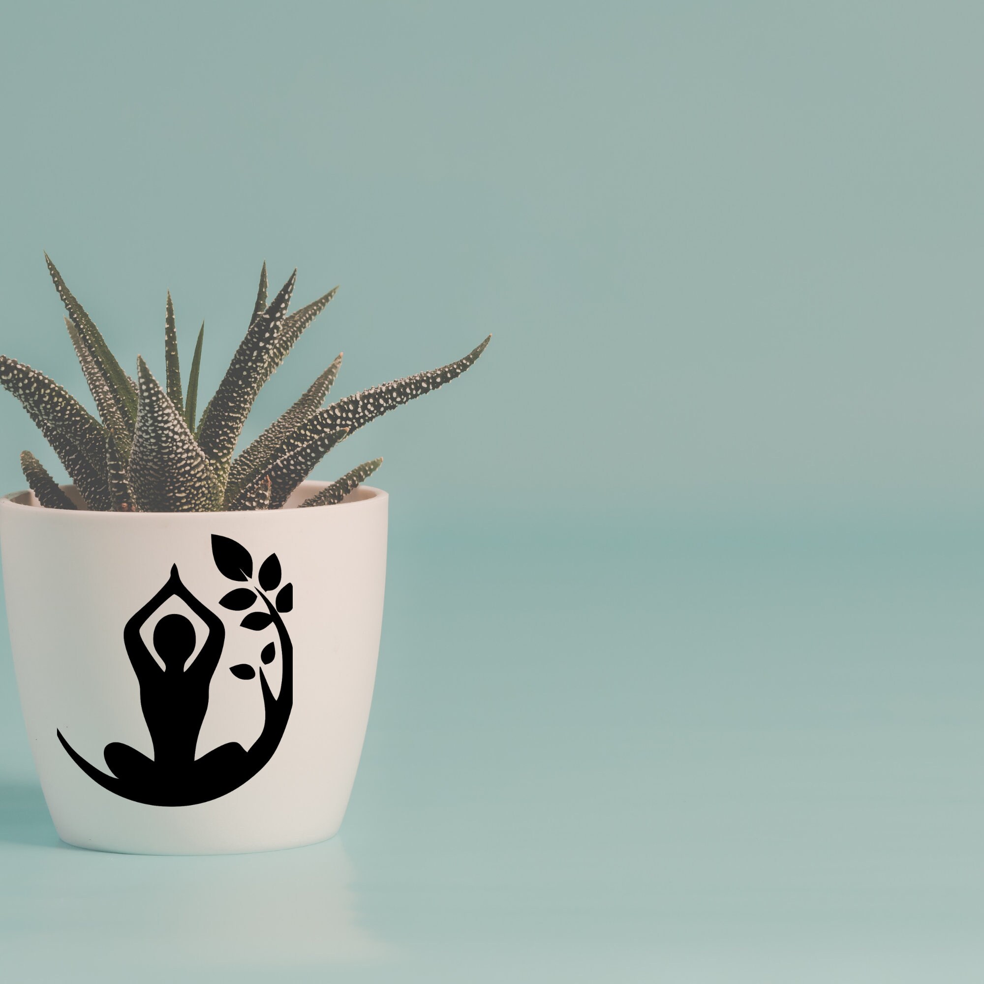 Yoga Vinyl Decalsitting Yoga Pose Decalvinyasa Yoga | Etsy