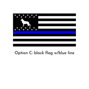 Thin Blue K9 Flag Decal,blue Line K9 Flag,police K9 Decal,k9 Flag Decal ...
