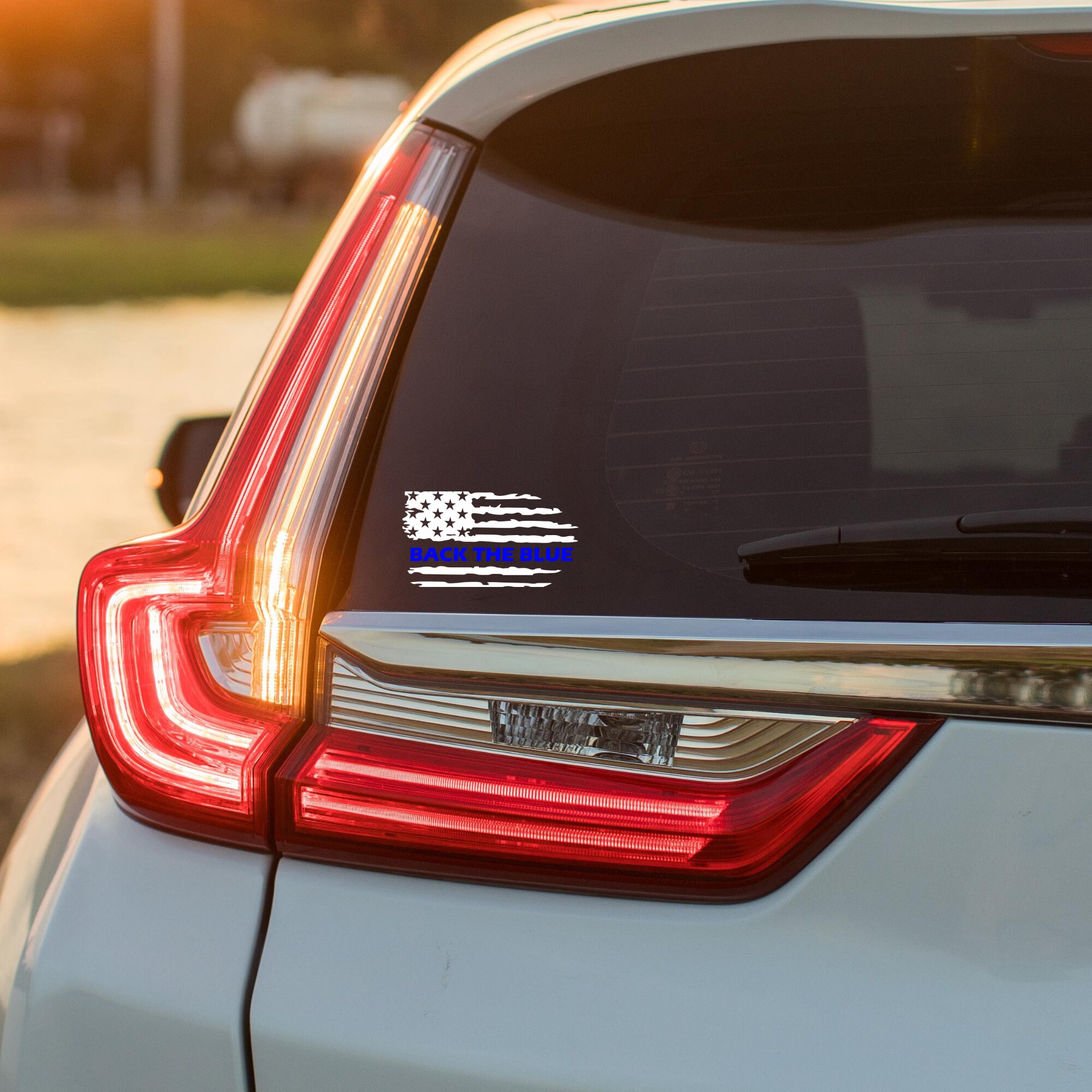 Back the Blue Vinyl Decalthin Blue Line Decalback the Blue | Etsy