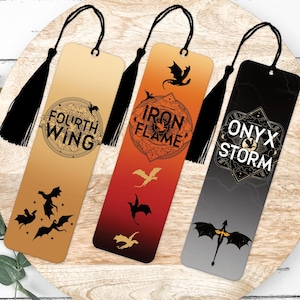 Onyx Storm Bookmark - Fourth Wing Bookmark - Iron Flame Bookmark ...