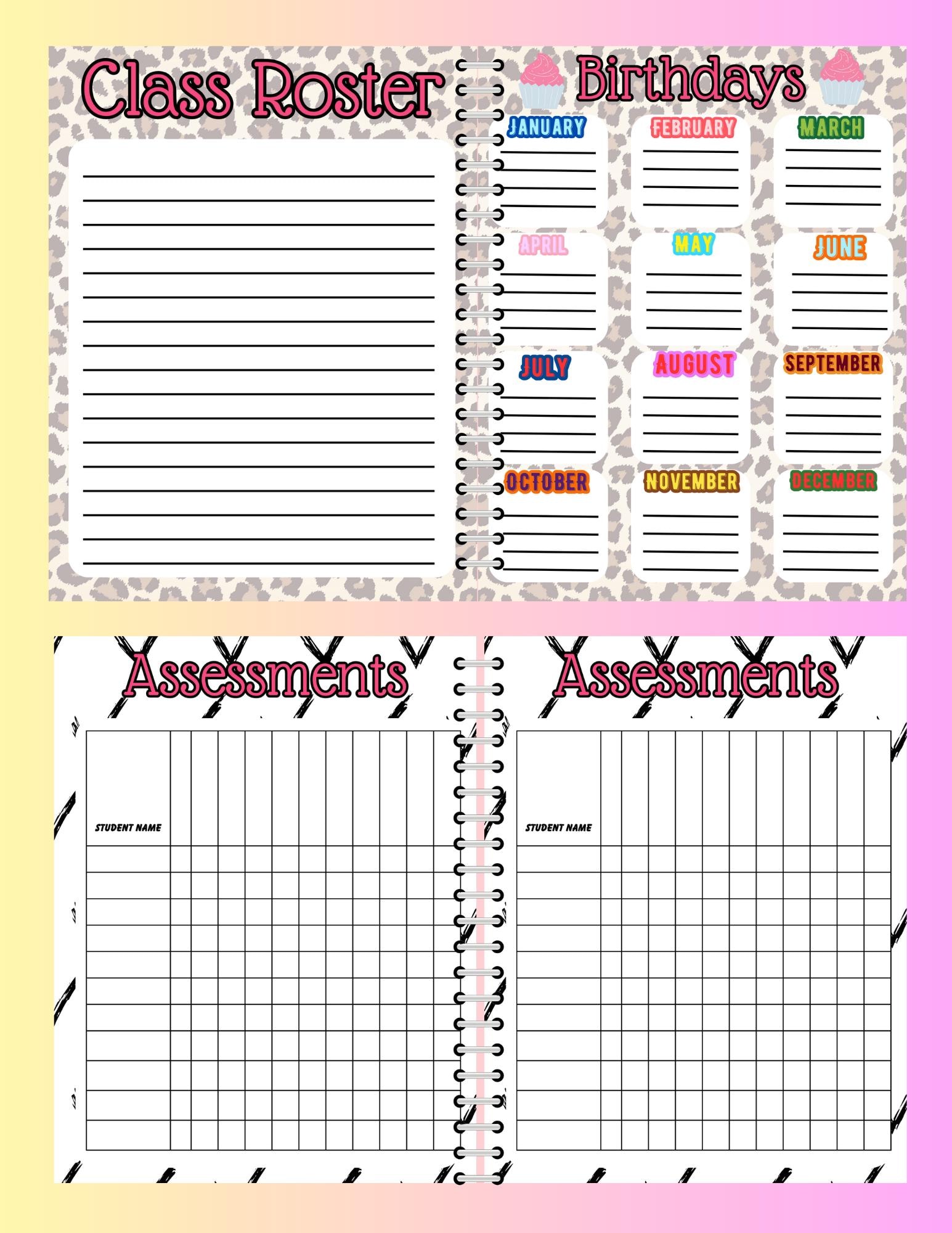 2025-2026 Teacher Planner, Printable Planner, Seasonal - Etsy