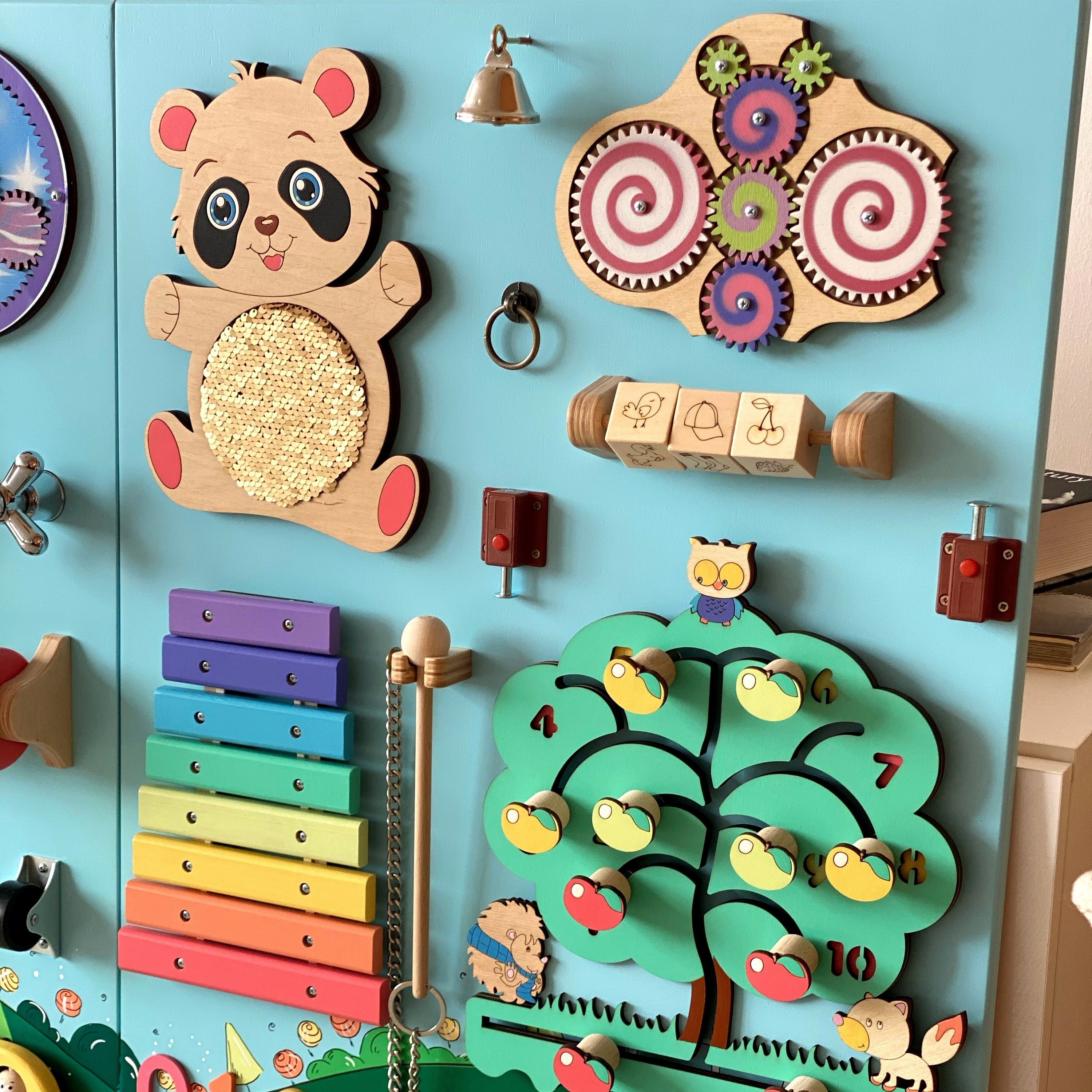 Large custom busy board from 3 panels size 70x150 cm Activity | Etsy