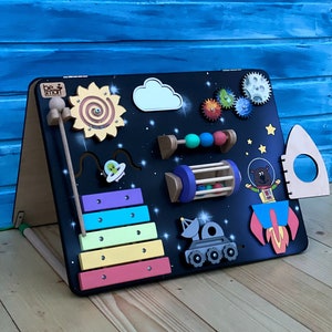 Busy Board Space Theme | Busyboard | Sensory Board | Travel Busy Board ...