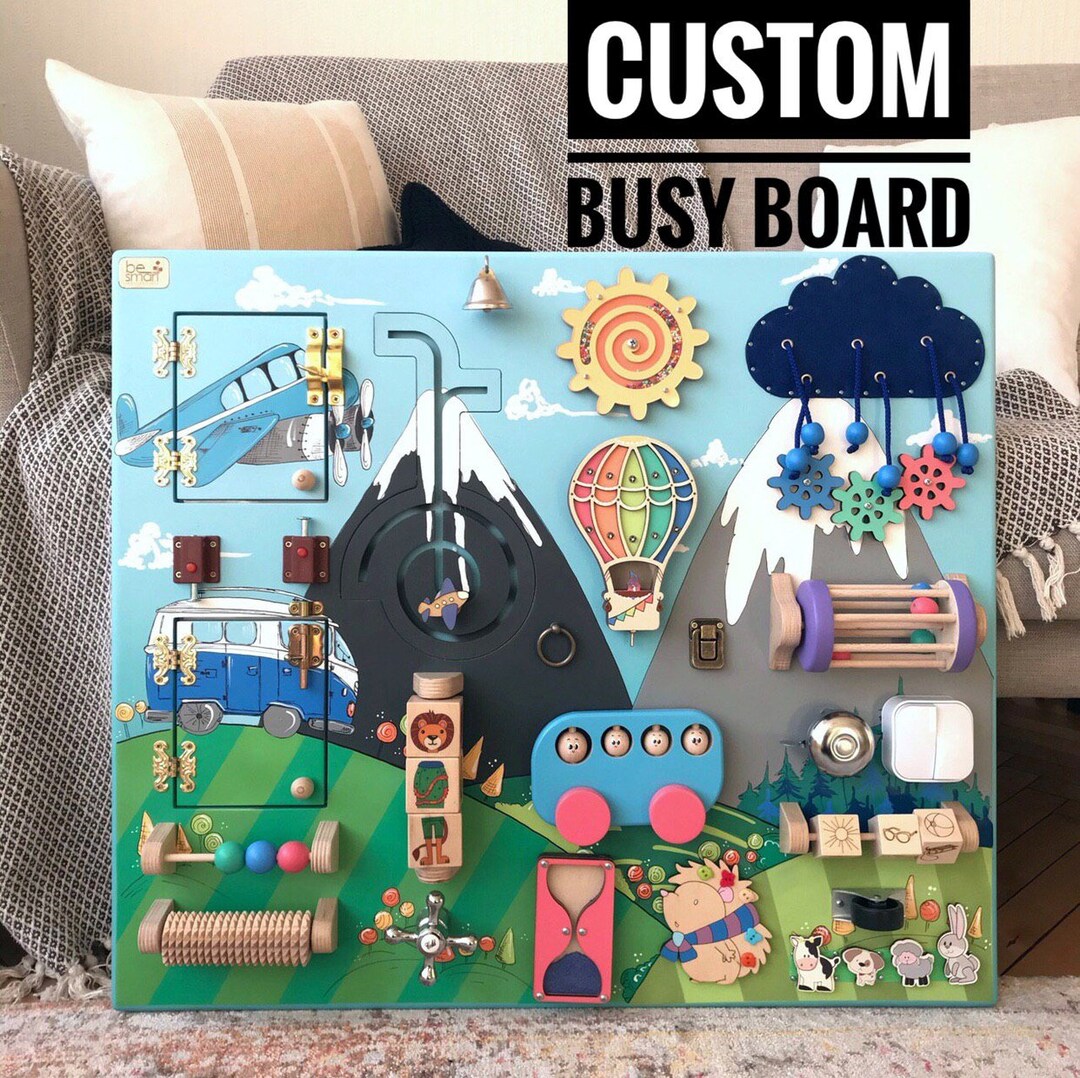 Custom Busy Board Middle Size 60x70 Cm Activity Board for Toddler ...