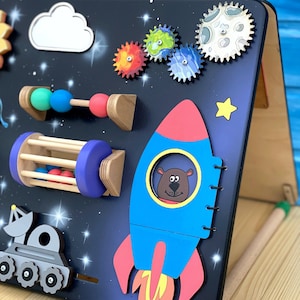 Busy Board Space Theme | Busyboard | Sensory Board | Travel Busy Board ...
