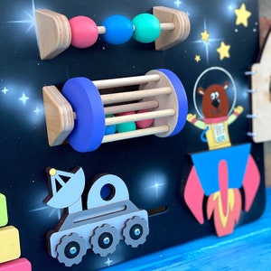 Busy Board Space Theme | Busyboard | Sensory Board | Travel Busy Board ...