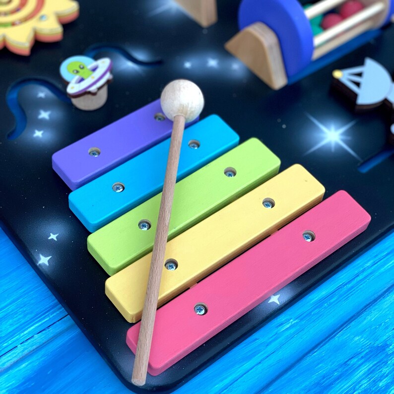 Busy Board Space Theme Busyboard Sensory Board Travel - Etsy