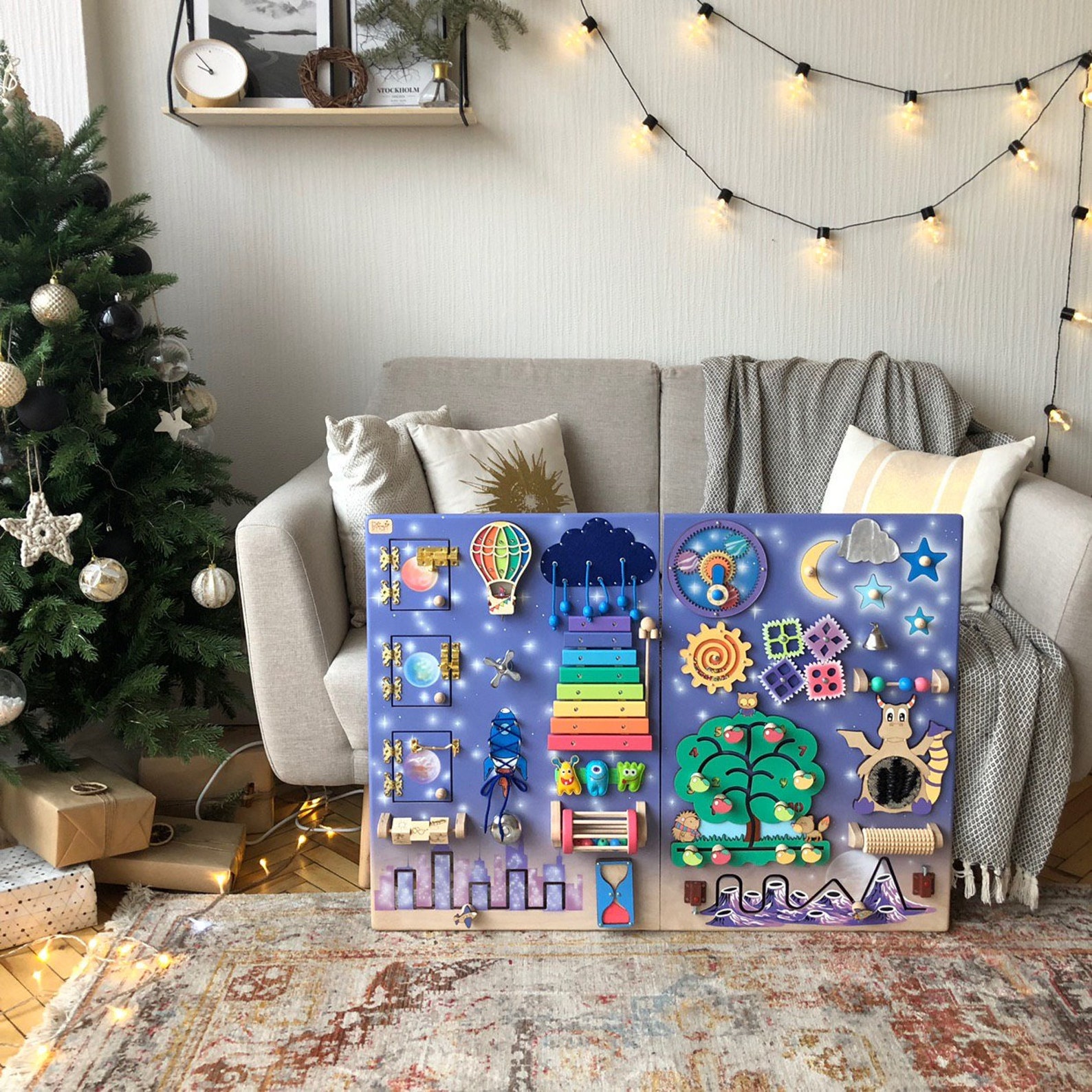 Large Busy Board for Toddler 70x100 Cm 2 Modules Sensory - Etsy